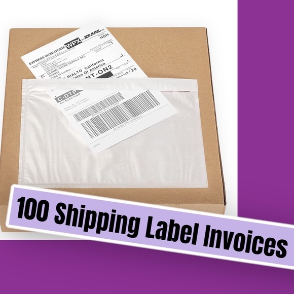 Office | Shipping Label Invoice Pockets 7 X 55 Pack Of 10 | Poshmark